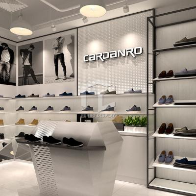 China 16mm Thick MDF Shoe Display Racks For Retail Store EPE Cotton Packaging for sale
