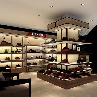 China ODM Shoe Display Stand For Shop 20mm MDF Board All Steel Framing for sale