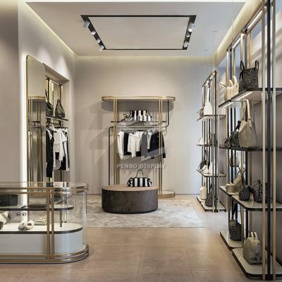 China MDF Metal Bag Display Showcases For Shopping Mall for sale