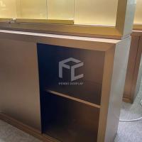 China Tempered Glass Jewelry Shop Furniture Electroplated Brushed for sale