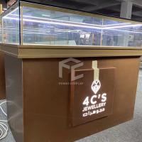China Glossy Metal Jewelry Display Showcase Custom Logo for sale