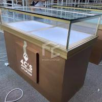 China Glossy Metal Jewelry Display Showcase Custom Logo for sale
