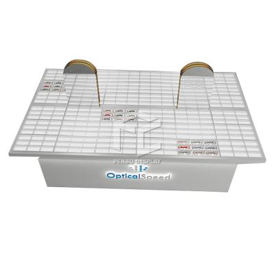 China MDF Optical Shop Display Cabinets 3D Metal Optical Display Showcase For Eyewear for sale