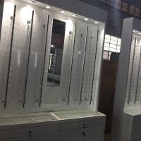 China Retail Glass Metal Eyeglasses Display Cabinet For Optical Store for sale