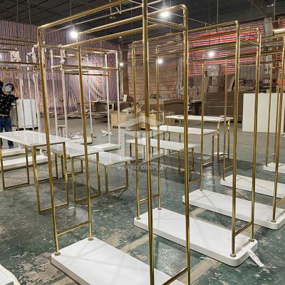China Veneered Clothing Shop Display Furniture Garment Diplay Rack for sale