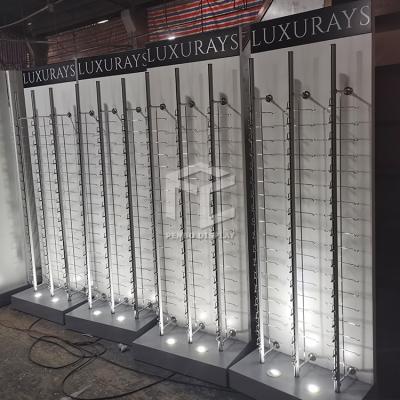 China Laminate Sunglass Wall Display Case For Optical Store for sale