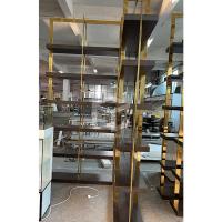 China OEM Gold Clothing Shop Display Rack Retail Nesting Table Clothes Shelving for sale