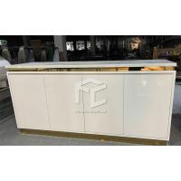 China Modern Custom Ladies Garment Shop Display Counter Stainless Steel Material for sale