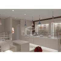 China Laminate White Sweet Shop Display Fittings Candy Store Furniture Counter for sale