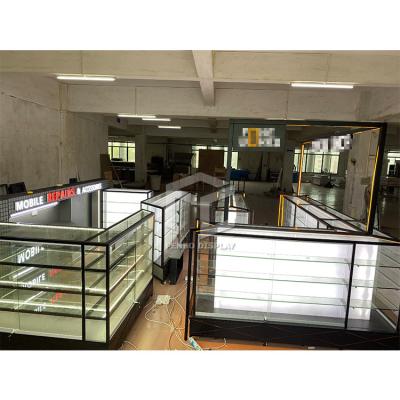 China ODM Mall Mobile Phone Display Showcase Modern Cell Phone Kiosk for sale