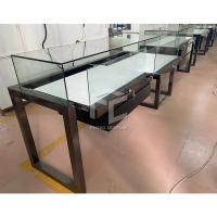 China Frameless Full View Wall Display Showcase Glass Cabinet Jewelry Shop Interior for sale