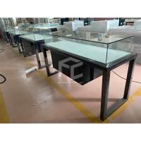 China UV Base Plate Full Vision Glass Display Showcase With LED Lighting  for sale