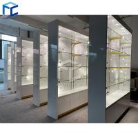 China MDF Retail Bag Store Display Furniture Decoration Handbag Shop Interior Design for sale