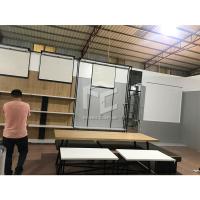 China Gold Color Clothes Display Store Furniture Plywood Stainless Steel Material for sale