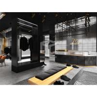 China Customized Spay Painted Clothing Shop Display Furniture Garment Store Interior Design Counters Fittings for sale