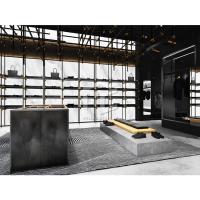 China Retail Men Clothing Shop Display Furniture Veneered Garment Store Fixtures for sale
