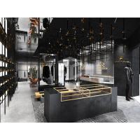 China Retail Men Clothing Shop Display Furniture Veneered Garment Store Fixtures for sale