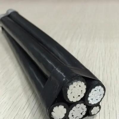 China 0.6/1kV Duplex Triplex Aluminum Conductor ABC Cable XLPE LDPE PVC Insulation Overhead Aluminium Preensamblado Wires for sale