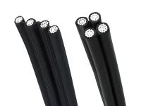 China JKLYJ-1KV 4-core Stranded Overhead Insulated Cable 4*10/16/25 Mm² Aluminium Core for Outdoor Low-voltage Power Distribution for sale