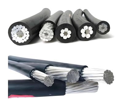 China JKLYJ-1KV 4-core Stranded Overhead Insulated Cable 4*10/16/25 Mm² Aluminium Core for Outdoor Low-voltage Power Distribution for sale