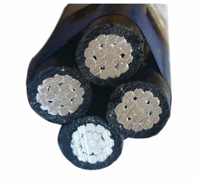 China Quadruplex 600V ABC Power Cable with XLPE Insulation for Overhead Transmission - 90°C Rating, Various AWG Sizes for sale