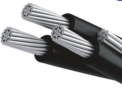 China 0.6/1KV Aerial Bundled Cable with PVC PE XLPE Insulation for Overhead Power Distribution 75-90°C Rating for sale