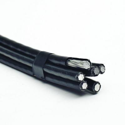 China Triplex Utility Distribution 600V Aluminum Underground Cable with 90°C Rating and XLPE Insulation for sale