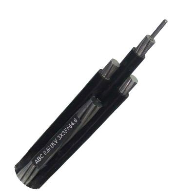 China Aluminum 4x16MM² & 4x25MM² ABC Aerial Bunched Cable 3*35+50 for 600V Overhead Power Distribution for sale