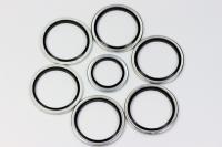 China Anti Wear Bonded Sealing Stainless Steel Nitrile Rubber Seal 7-75mm OD, 40 MPa Pressure Rating for sale