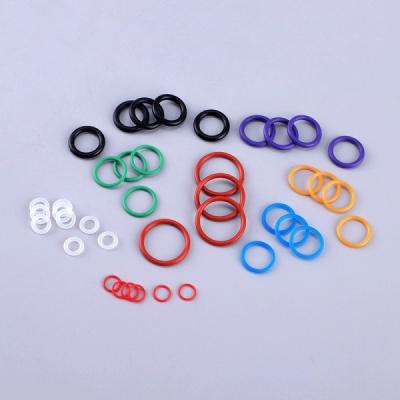China Colored Rubber Silicone O-Rings 60-70 Hardness Elastic Compressible Seals for Appliances & Electronics for sale