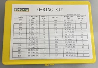China NBR O-Ring Kit for Mechanical & Electrical Maintenance - 70-90 Shore Hardness, -20°C to 140°C Temperature Range for sale