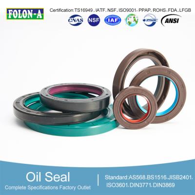 China FKM TC Double Lip Oil Seals - Temperature Range -26°C to 230°C, Brown Industrial Grade for sale