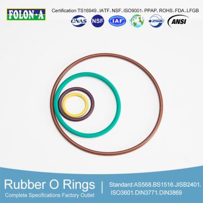 China FKM O Rings AS568 BS1516 High Temp -40C to 280C UV Chemical Resistant for sale
