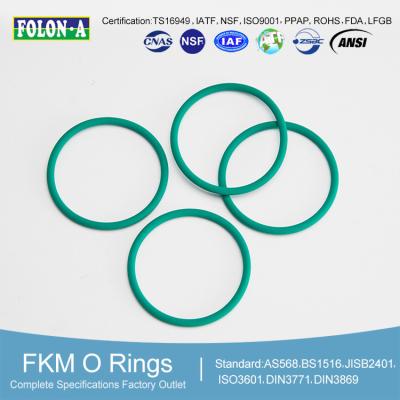 China FKM AS568 O Rings Oil Resistant Black 14 MPa Tensile Strength -40C to 280C for sale