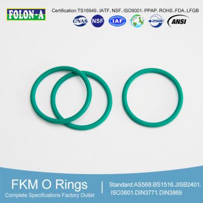 China FKM O-Rings 70-90 Hardness for -20°C to 250°C Temperature Resistance | Green & Brown Industrial Seals for sale