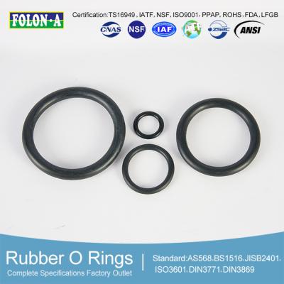 China NBR O Rings 8.0 MPa Tensile Strength ISO 3601 Custom Sizes -25°C to 100°C for sale