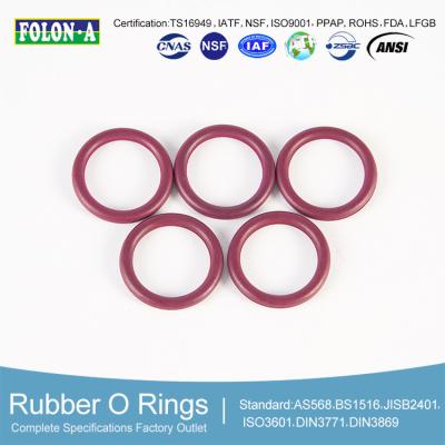 China Black FKM O Ring Cord 14 MPa Tensile Strength -40C to 280C High Temp O Rings for sale