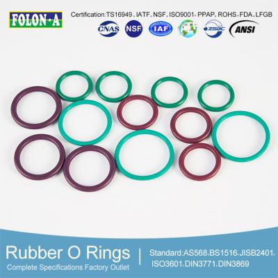 China FKM O Ring Cord -40C to 280C High Temp Excellent Chemical Oil Resistance 14 MPa Tensile Strength for sale