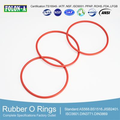 China AS568 FKM O Rings 1mm to 1000mm with Tight Shore A Tolerance for Oil Resistance for sale