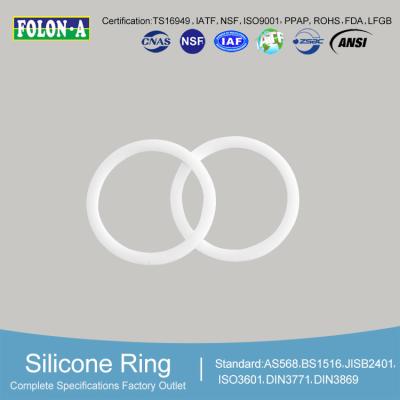 China 50-90 Shore A Silicone O Rings with -60°C to 250°C Temperature Range and 7-12 MPa Tensile Strength for Industrial Sealing for sale