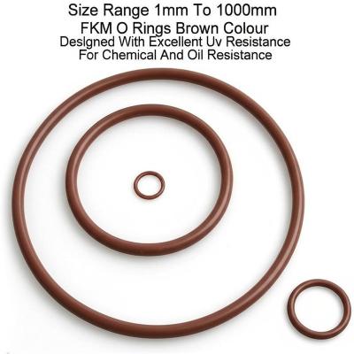 China FKM O Rings 1mm to 1000mm Size Excellent UV Resistance Chemical and Oil Resistant Seals for sale