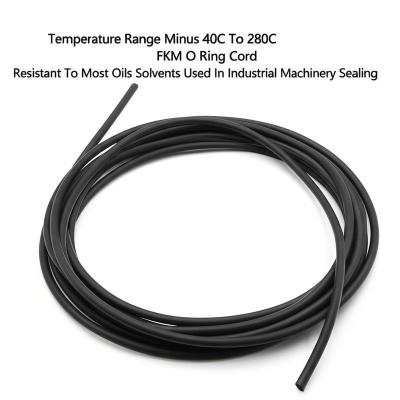 China FKM O Ring Cord -40°C to 280°C High Temp O Rings Resistant to Oils Solvents Industrial Sealing for sale