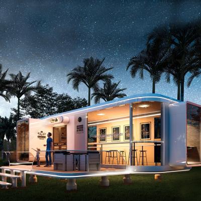 China Customized size 20ft/40ft prefab modular houses tiny homes cabin office portable home pod apple cabin mobile house for sale