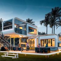 China Outdoor Modern Popular smart control system Prefab House Tiny House Mobile Working House Office Pod Apple Cabin removable home for sale