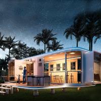 China Outdoor Modern Popular smart control system Prefab House Tiny House Mobile Working House Office Pod Apple Cabin removable home for sale