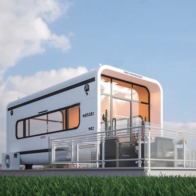 China Factory wholesale good quality luxury design prefab apple cabin mobile house space capsule house with bedroom kitchen bathroom for sale