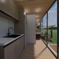 China Galvanized Steel Frame Prefabricated Container Homes in Kenya Space Capsule Design for sale