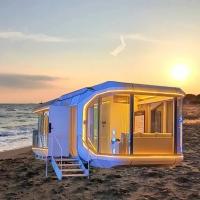 China High quality  Prefab house camping capsule modular container house modular luxury prefabricated home glass house design for sale