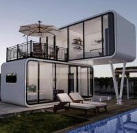 China Resort-Ready Deluxe Double Deck Apple Cabin Modern Homestay Holiday Cottage for sale