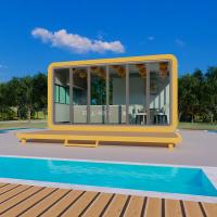 China Outdoor Apple cabin mobile houses container house prefabricated cabin for sale